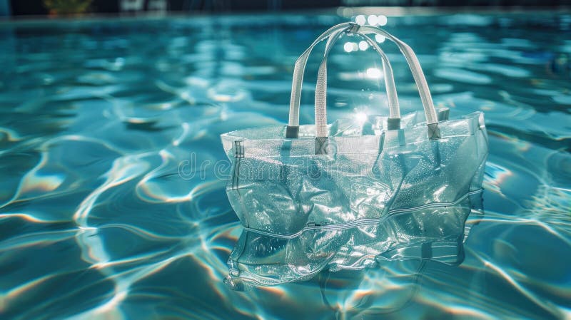 Garbage Floating Underwater. Plastic Floating in the Ocean Stock Image ...