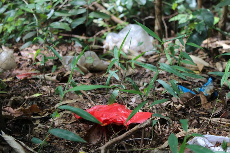 Garbage on the Ground. Earth Pollution Concept Stock Photo - Image of ...