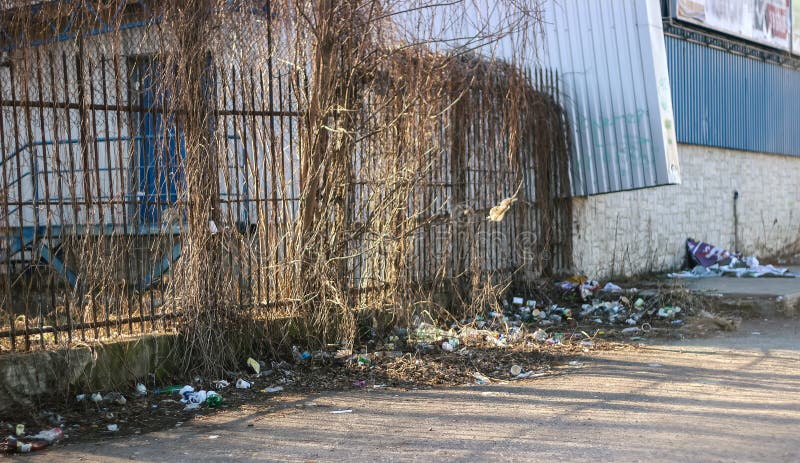 Garbage on Ground, Nature Scene Landscape Stock Photo - Image of ...