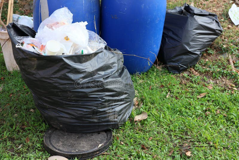 Garbage Heap, Garbage Point, Black Plastic Garbage Bag for Garbage ...