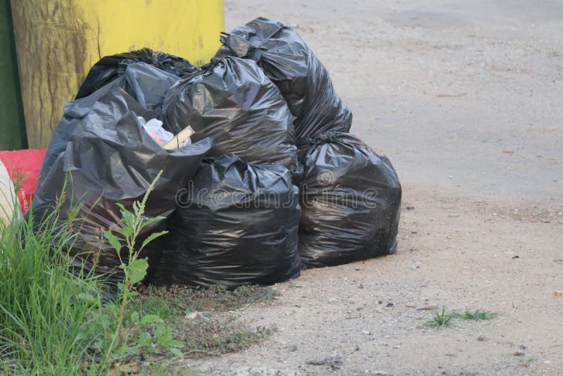 Garbage Heap Littering and Plastic Trash Separate Garbage Outdoor Park ...