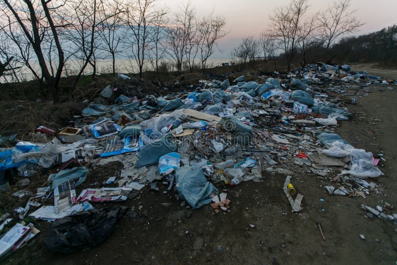Garbage Heaps on the Sea Beach Editorial Stock Photo - Image of ...