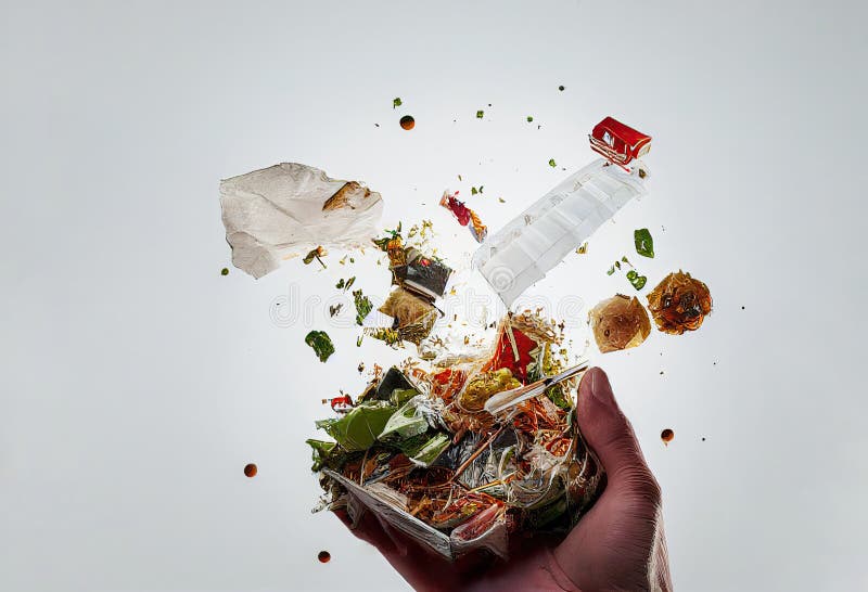 Garbage Trash-can Scattered All Around Stock Illustration ...