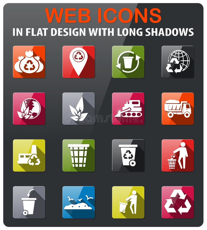 Garbage icon set stock illustration. Illustration of mother - 88440640