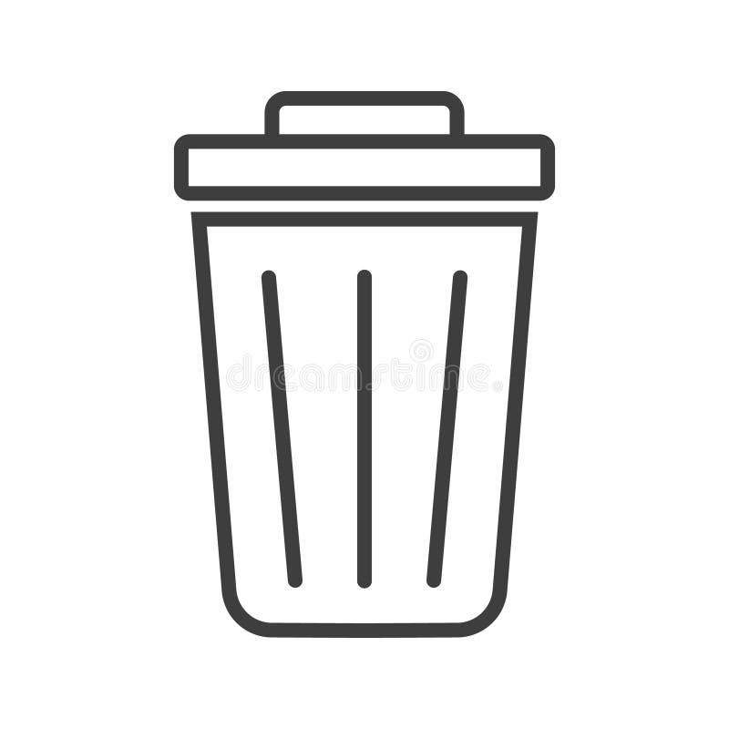 Garbage Icon. Garbage Symbol on White Background Stock Vector ...