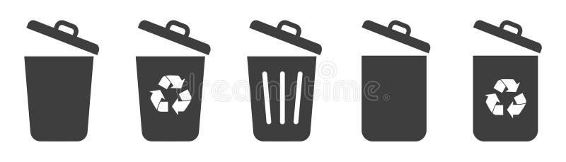 Garbage Icon. Garbage Symbol on White Background Stock Vector ...