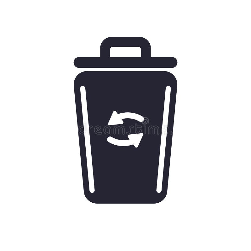 Garbage Icon Vector Sign and Symbol Isolated on White Background ...