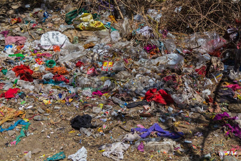Litter Problem in India stock image. Image of common - 69606867
