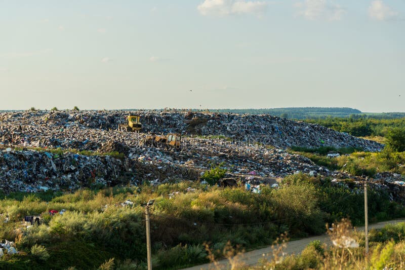 Garbage Landfill. Problems with Recycling and Sorting Garbage Stock ...