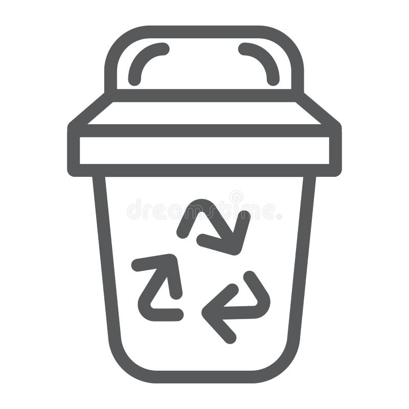 Garbage Bag Line and Glyph Icon, Waste and Ecology, Garbage Recycle ...