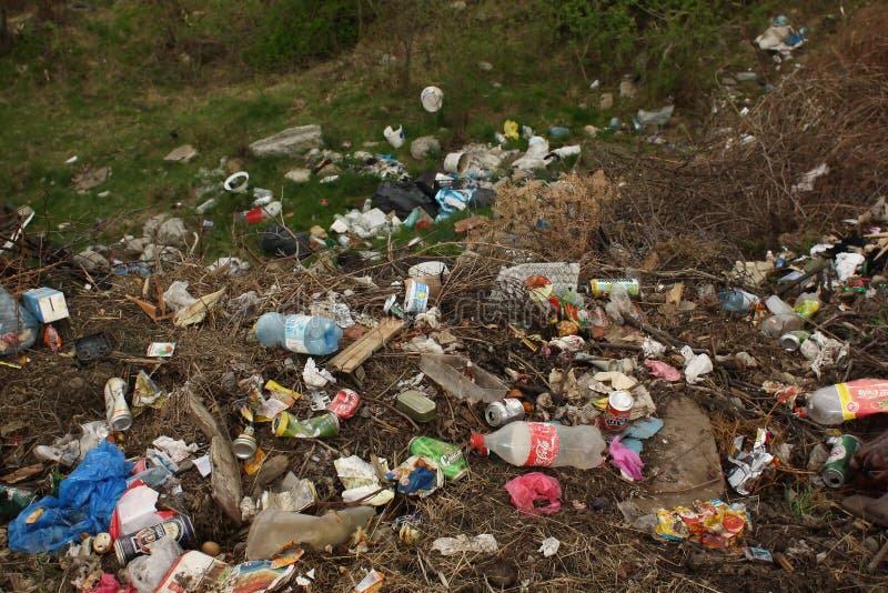 Garbage in nature editorial stock photo. Image of outdoor - 36645393