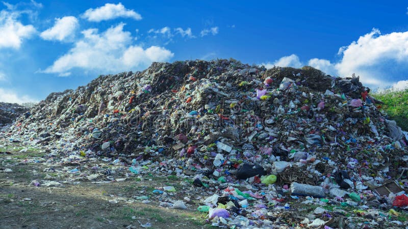 Garbage pile in landfill stock image. Image of weather - 320837515