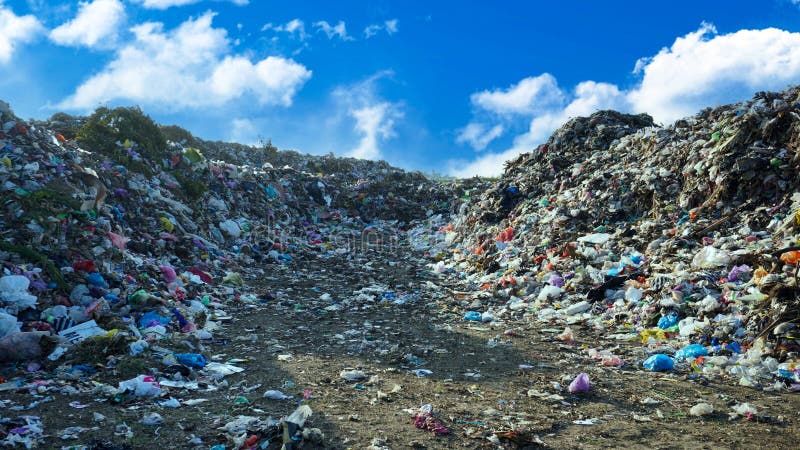 Garbage Pile in Trash Dump or Landfill Stock Image - Image of sunshine ...