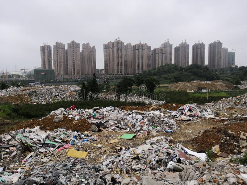 Garbage Pile in Trash Dump. Pollution Concept Stock Photo - Image of ...