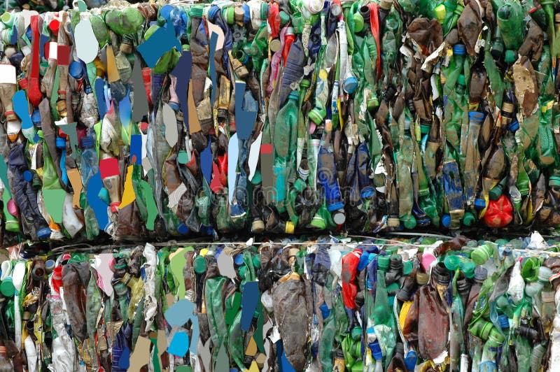 Garbage Plastic Bottles Ready for Recycling Stock Photo - Image of ...