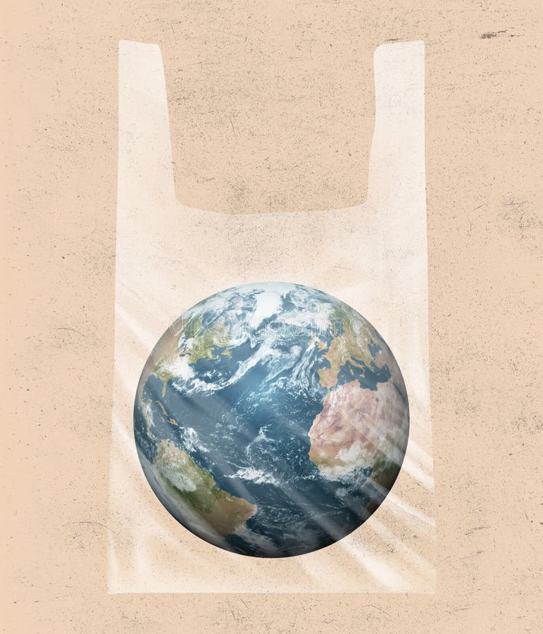 Air and Water Pollution. Contemporary Art Collage, Modern Creative ...