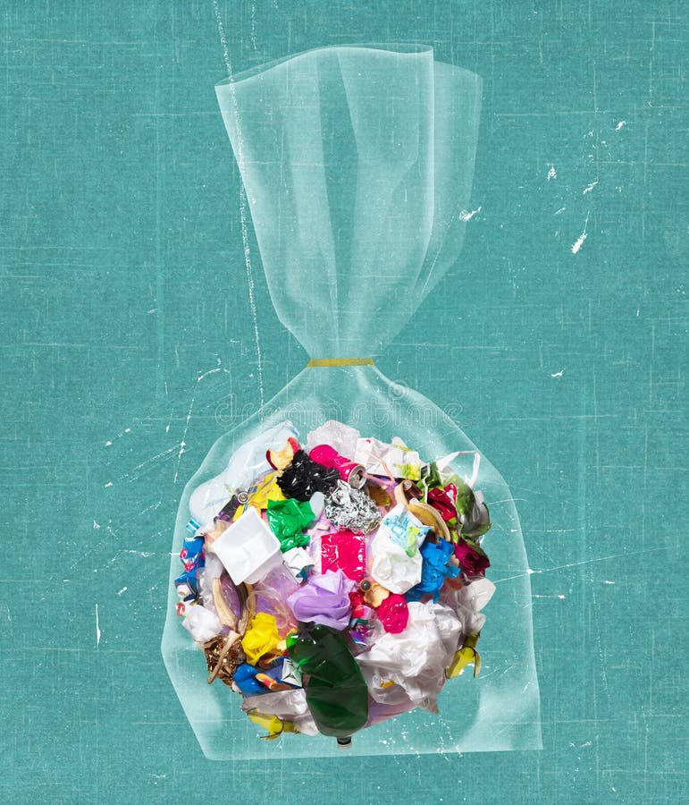 Air and Water Pollution. Contemporary Art Collage, Modern Creative ...