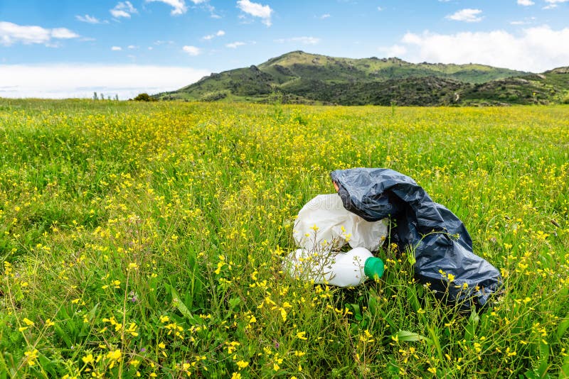 Garbage and Plastics Abandoned in the Countryside Polluting the ...