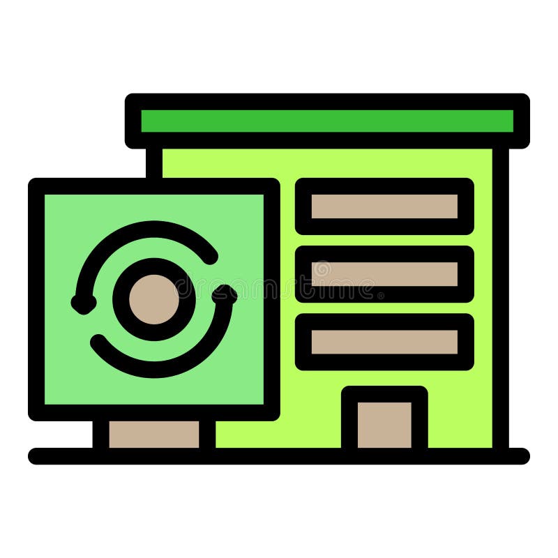 Garbage Processing Plant Icon Color Outline Vector Stock Vector ...