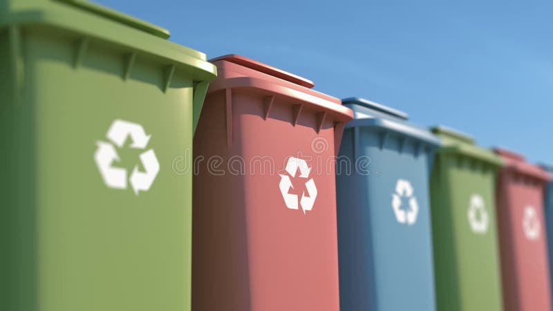 Garbage Recycling Bins Waste Background Stock Footage - Video of ...