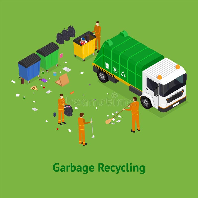 Garbage Dump or Landfill. Vector Stock Vector - Illustration of design ...