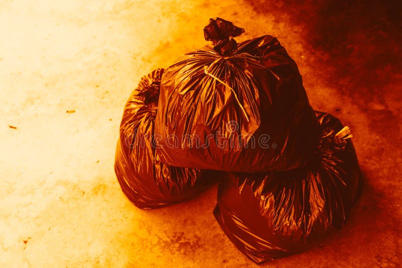 Garbage Red Color Tone Danger Concept Stock Image - Image of container ...