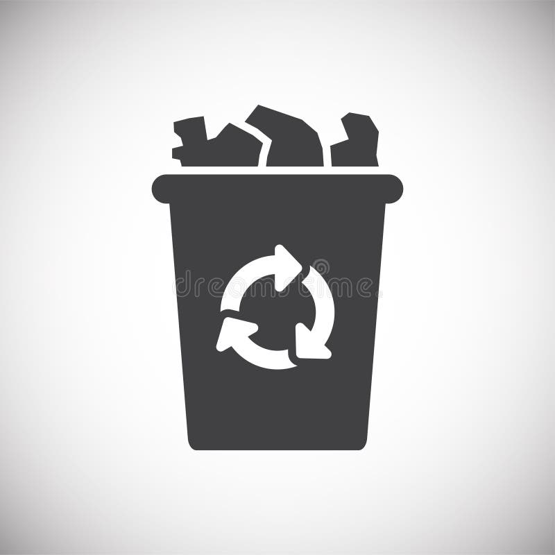 Garbage Related Icon on Background for Graphic and Web Design. Simple ...