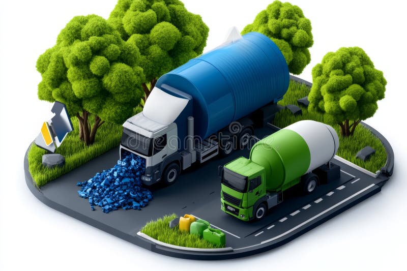 Garbage and Resource Management are Depicted in a Detailed Illustration ...