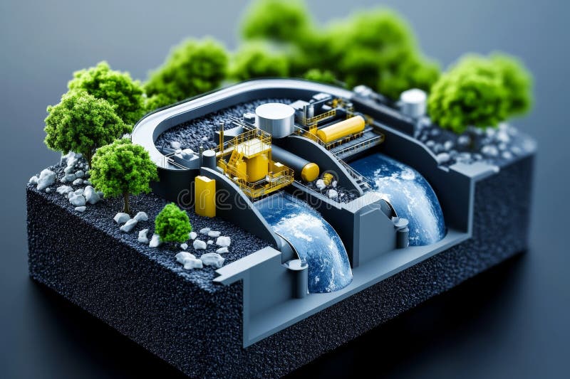 Garbage and Resource Management are Depicted in a Detailed Illustration ...