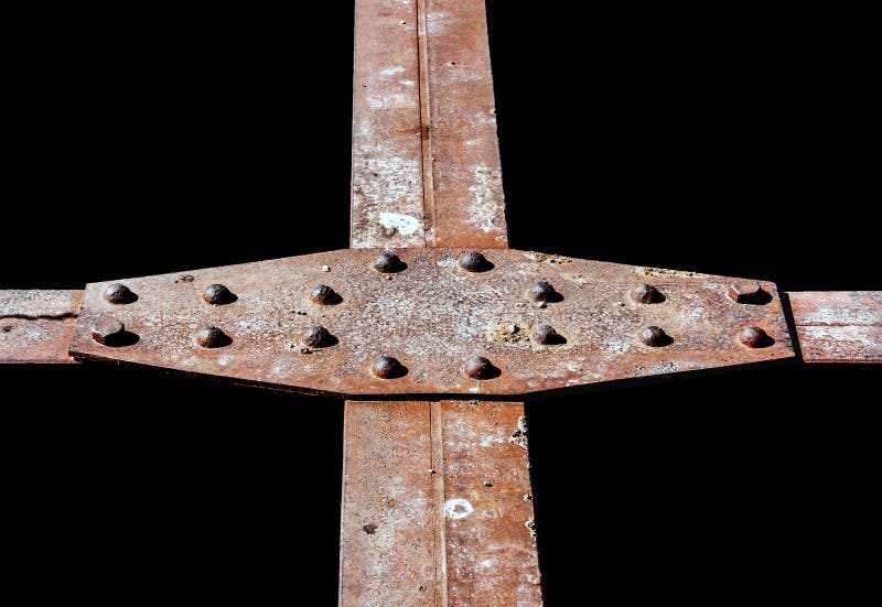 Old Rusty Bridge with Rivets Stock Image - Image of closeup ...