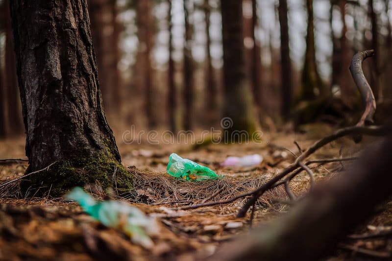 Garbage is Scattered in the Forest, an Environmental Problem of the ...