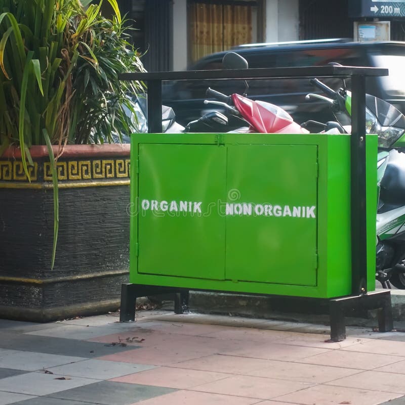 Garbage Separation in the Park . Stock Image - Image of recycling ...
