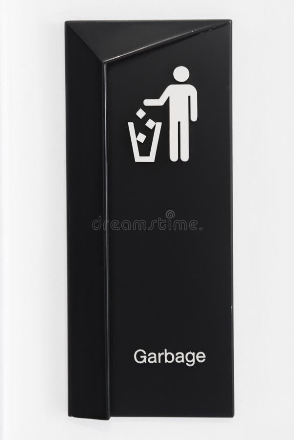 Garbage Sign on the Door in Condominium. Stock Photo - Image of notice ...