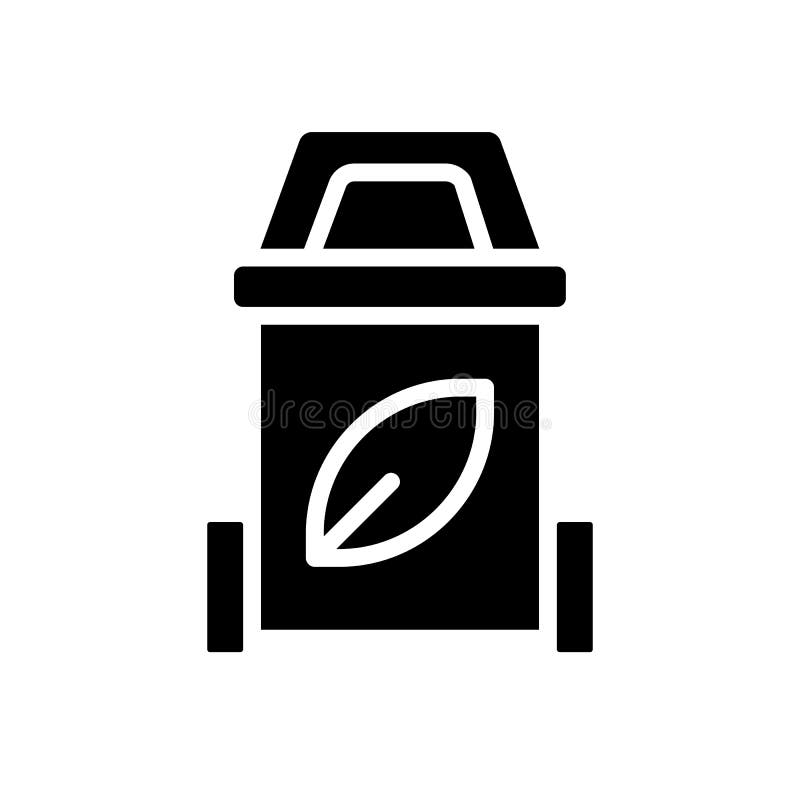 Garbage Sorting Black Glyph Icon Stock Vector - Illustration of ...