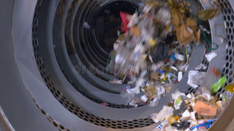 Garbage Sorting Machine on a Waste Recycling Plant. Stock Video - Video ...