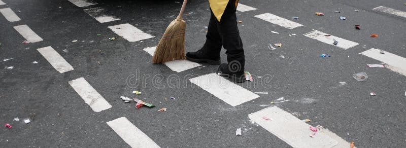 Garbage on the street stock image. Image of trashed, sweep - 72855513