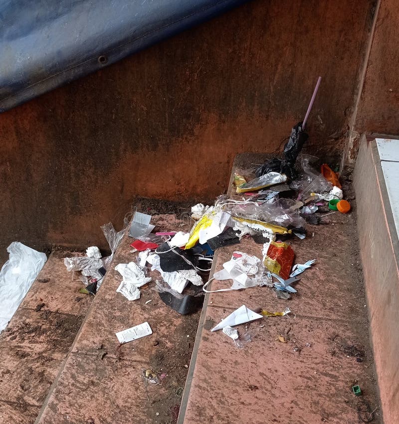 Garbage strewn on the side editorial stock image. Image of garbage ...