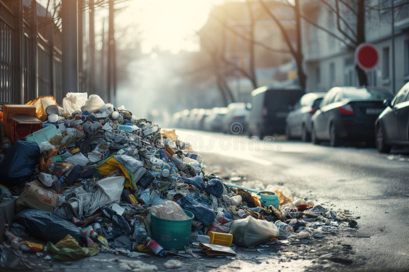 Garbage Strike Piles Overflowing Streets Stock Photos - Free & Royalty ...