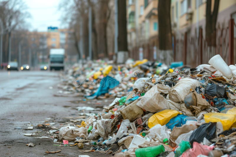 Garbage Strike Piles Overflowing Streets Stock Photos - Free & Royalty ...