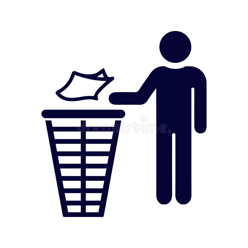 Garbage throw icon stock vector. Illustration of environment - 262617745