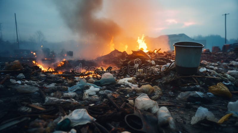 Garbage with Toxic Waste Pollution Stock Photo - Image of hospital ...