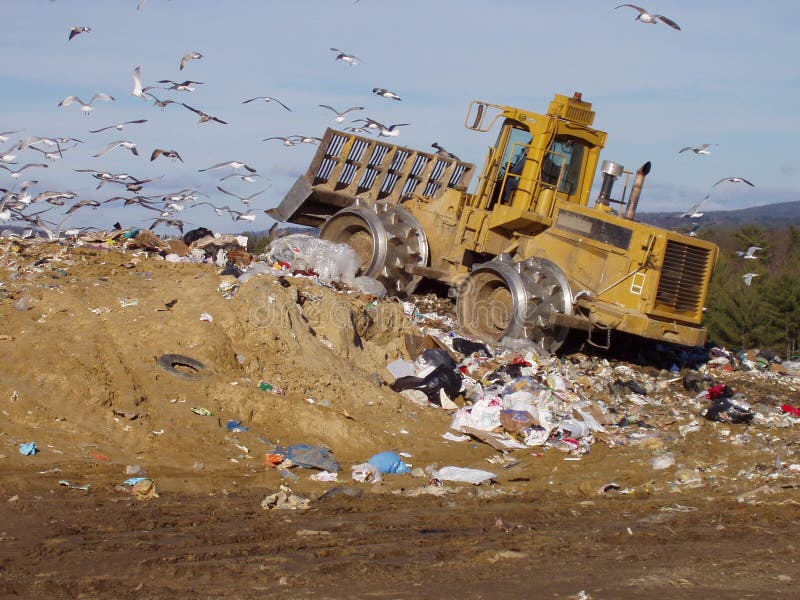 Garbage Tractor stock photo. Image of ecology, tractor, dump - 57376