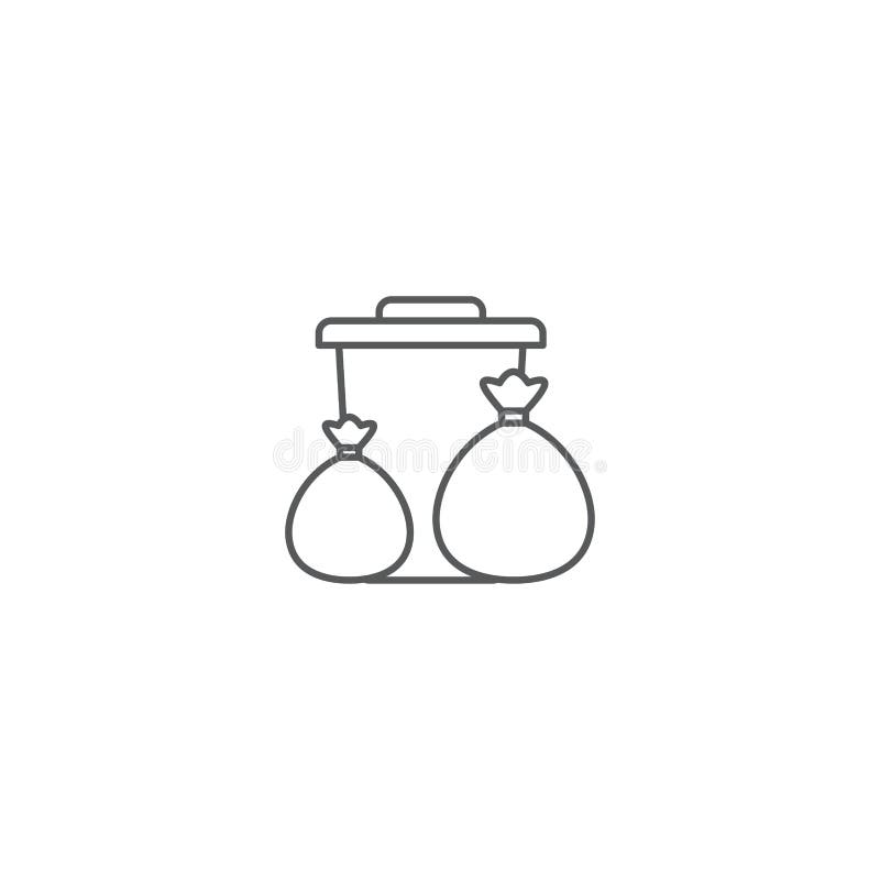 Trash Bag Icon Vector Design Isolated 4 Stock Vector - Illustration of ...
