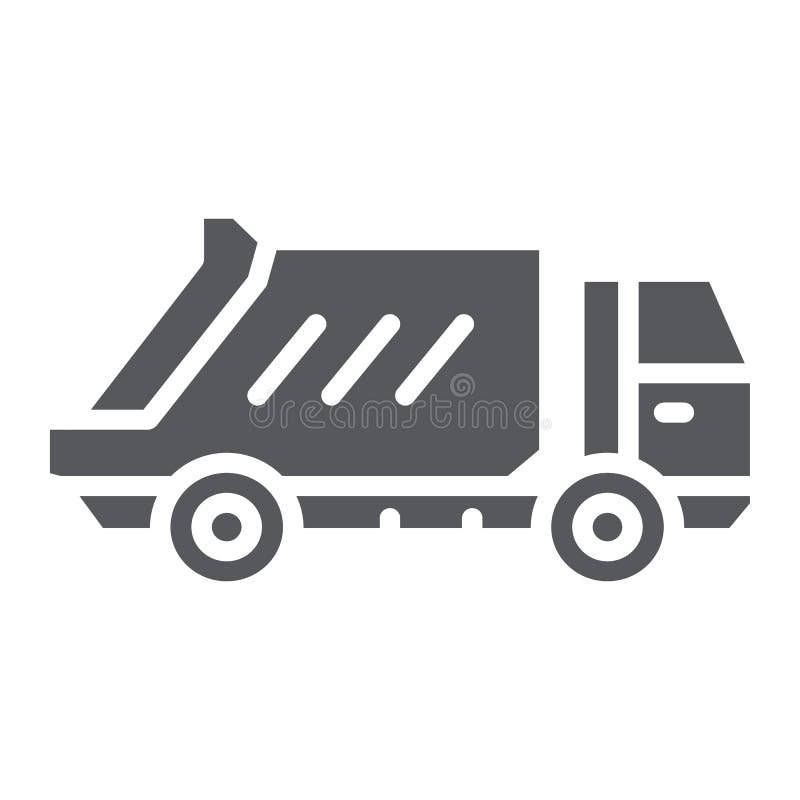 Garbage Truck Line Icon, Transportation and Auto, Waste Lorry Sign ...