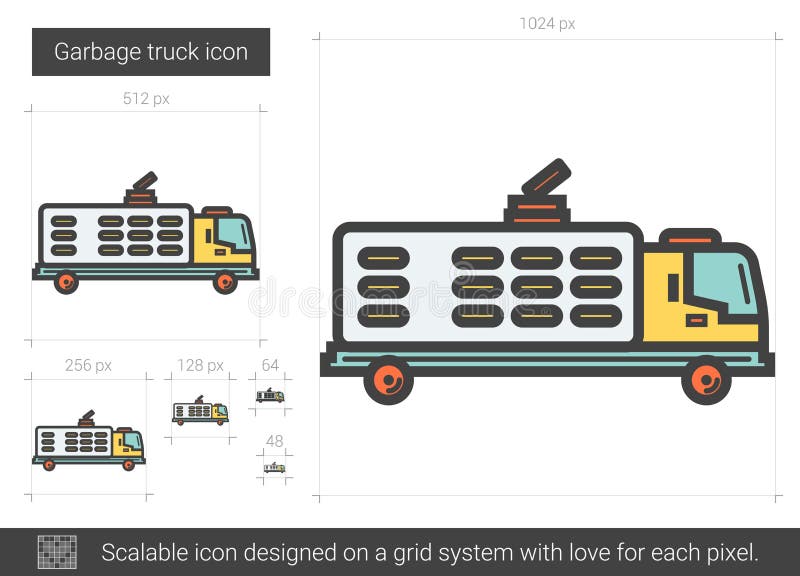 Garbage Truck Line Drawing Stock Illustrations – 468 Garbage Truck Line ...