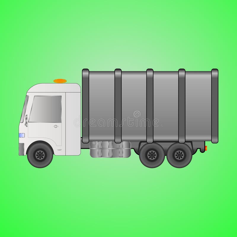 Garbage truck stock vector. Illustration of hauling, dispose - 77555908