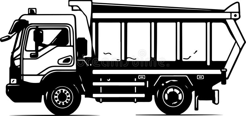 Garbage Truck Silhouette Vector Stock Vector - Illustration of lorry ...