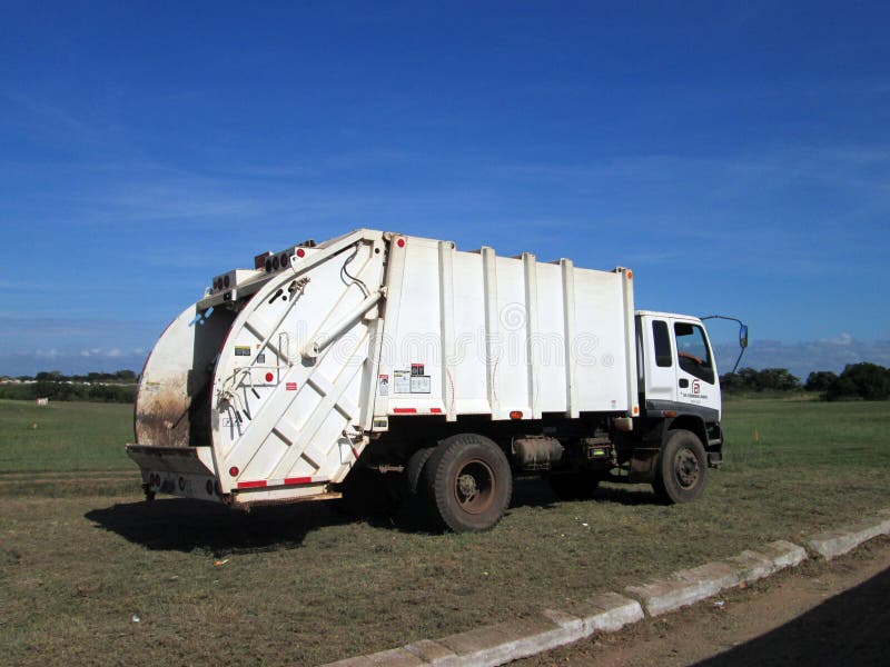 Garbage truck editorial stock photo. Image of truck, solid - 45708678