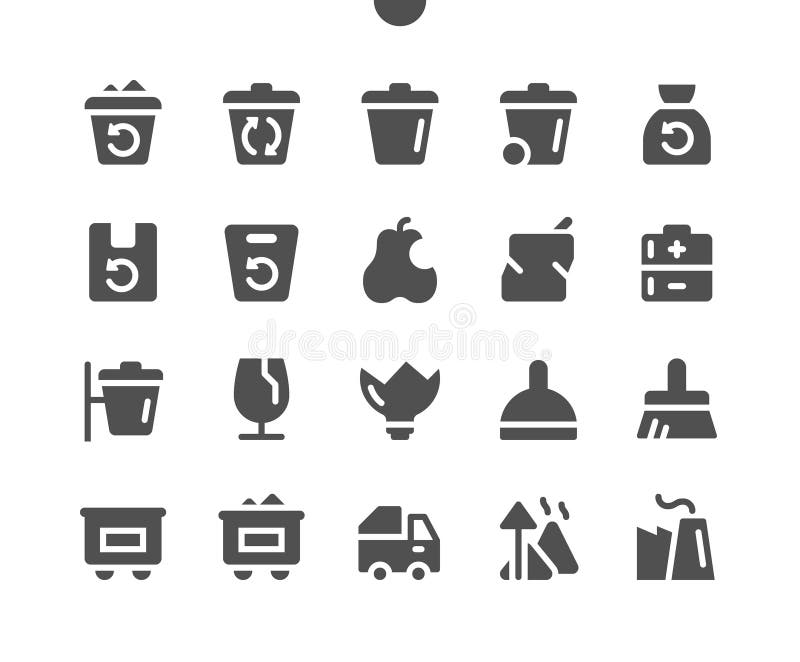 Garbage UI Pixel Perfect Well-crafted Vector Stock Vector ...