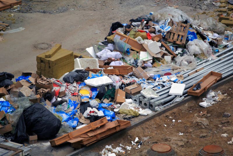 Garbage and Urban Pollution Stock Image - Image of building, garbage ...